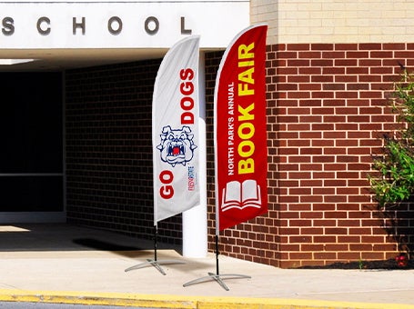 Education Feather Flags | Flags On The Cheap | 50% OFF | Custom Feather ...